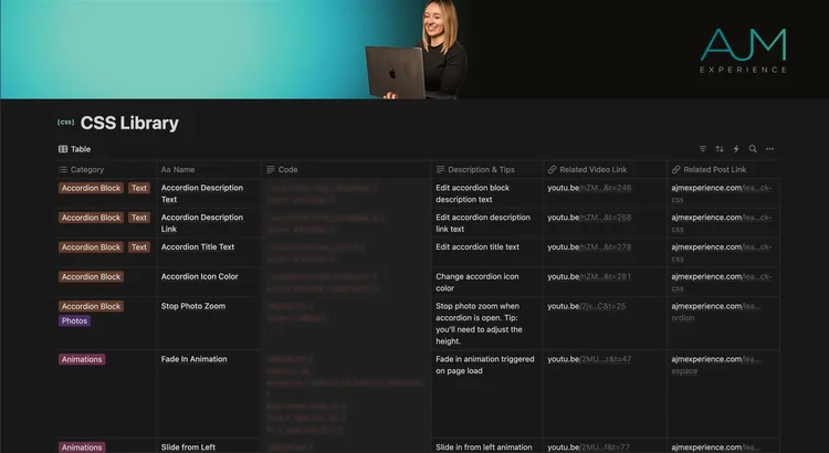 200+ CSS Codes for Squarespace | AJM CSS Library