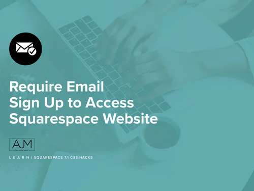Building a Squarespace Email Collection Cover Page