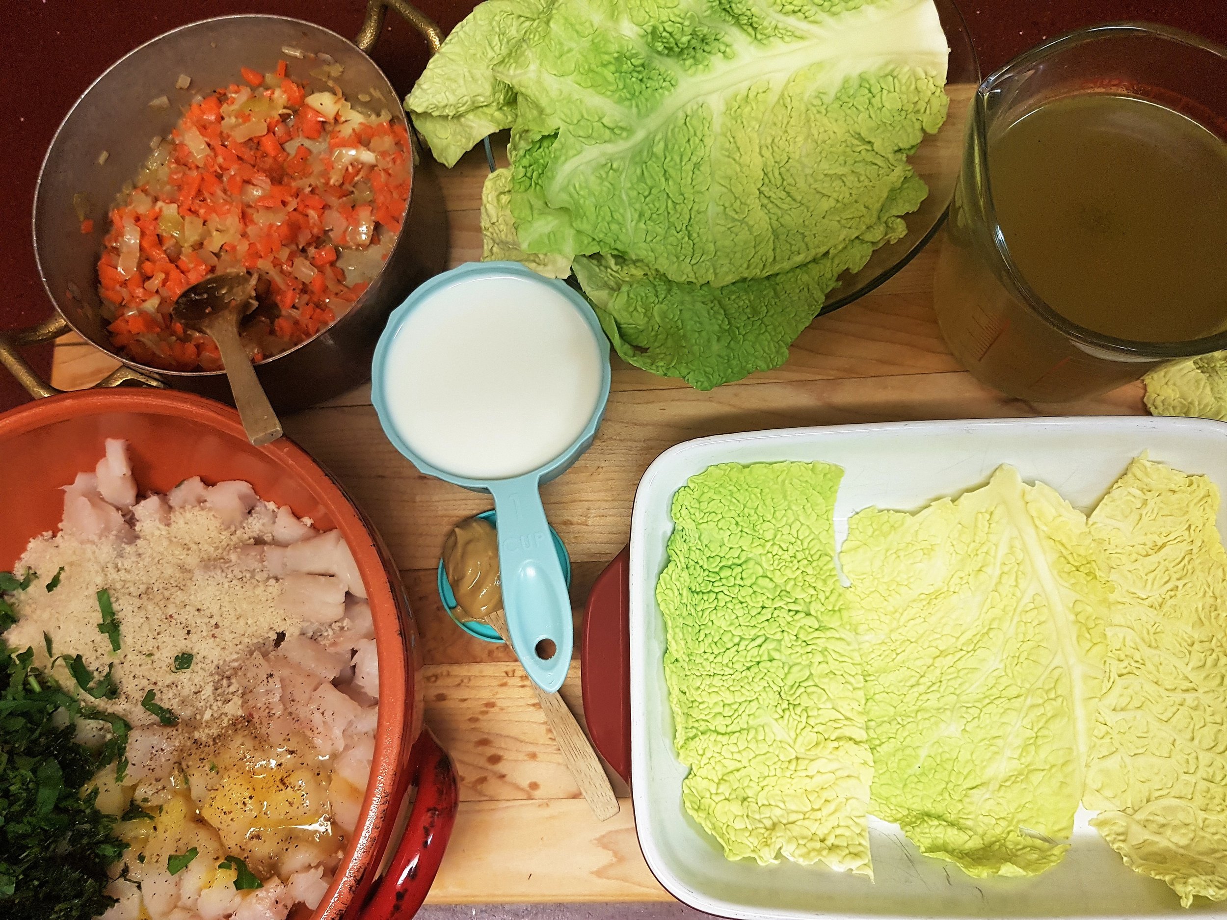 Savoy Cabbage stuffed with Haddock in Dill Sauce — Zosia Culinary ...