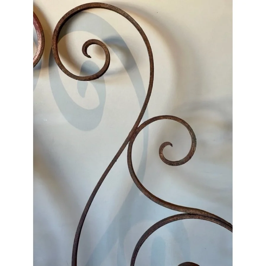 PAIR OF LARGE WROUGHT IRON SCROLL — ANTIQUITIES
