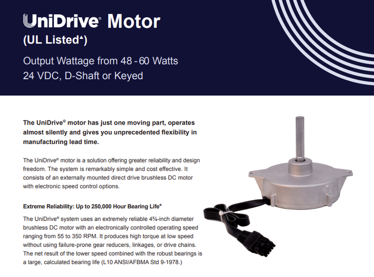 UniDrive 24VDC Brushless Motor — UniDrive