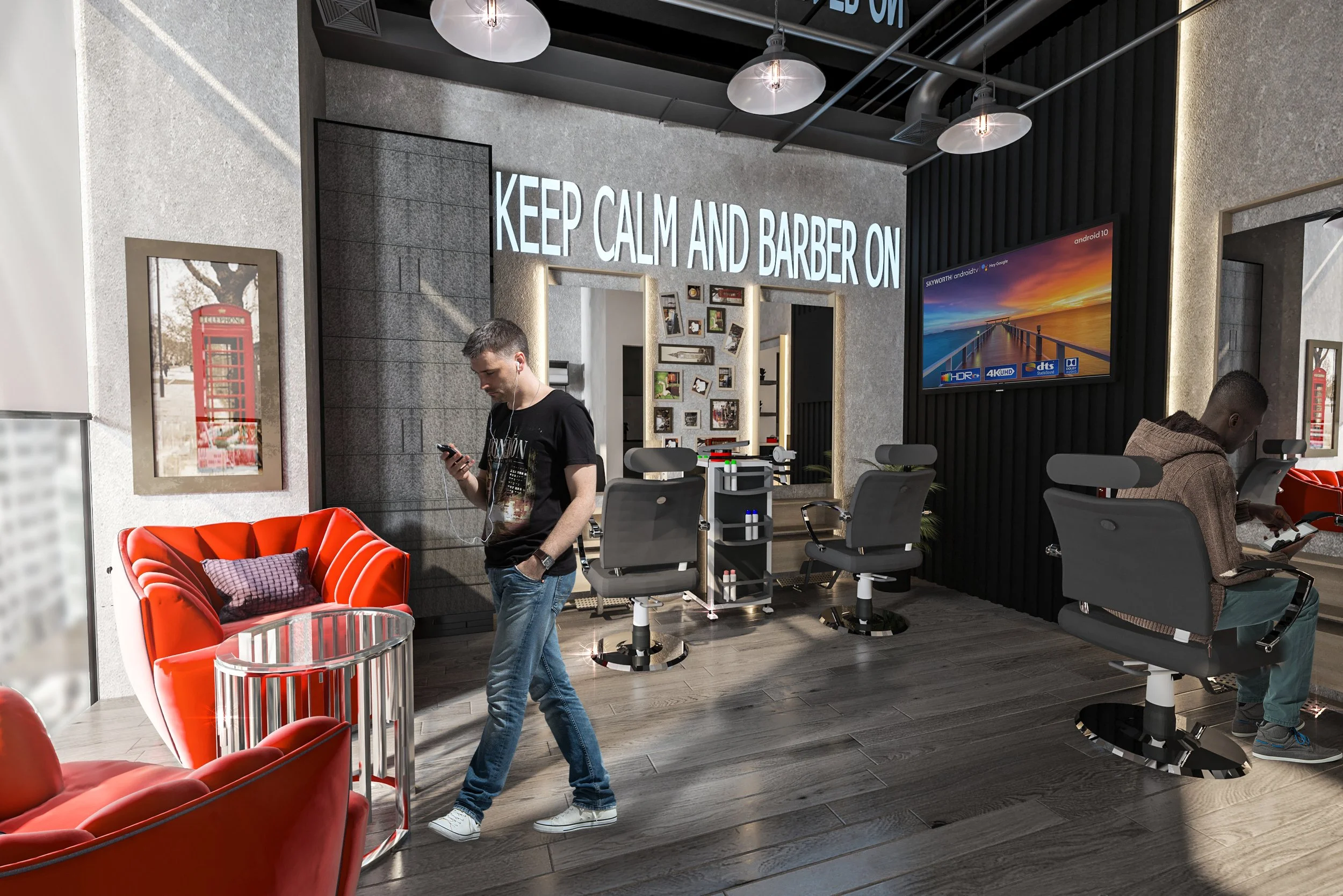 BARBER SHOP IN ABU DHABI — LQ Interiors, Design & Arts