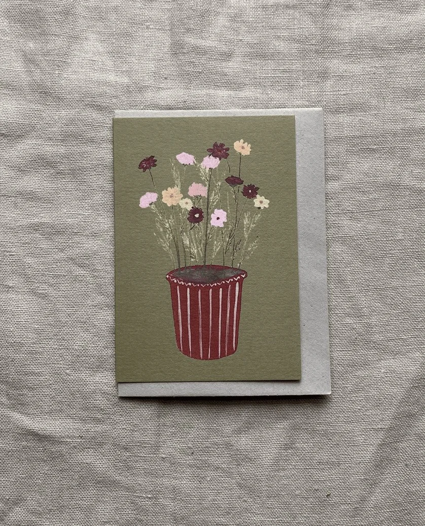Cosmos - Mini Greeting Card (A7) ~ Harriet Watson — Latitude 50 Living