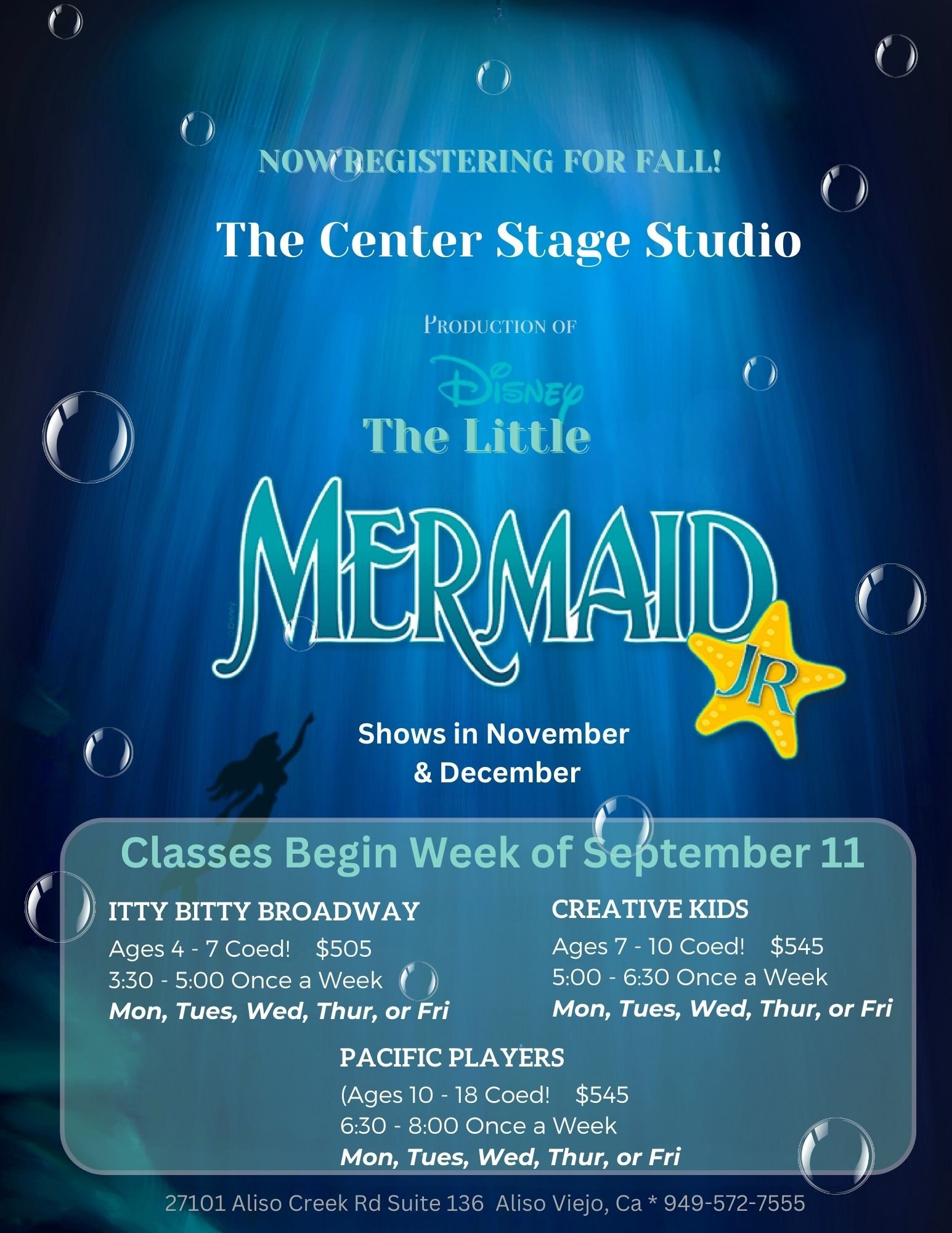 MUSICAL THEATER — The Center Stage Studio