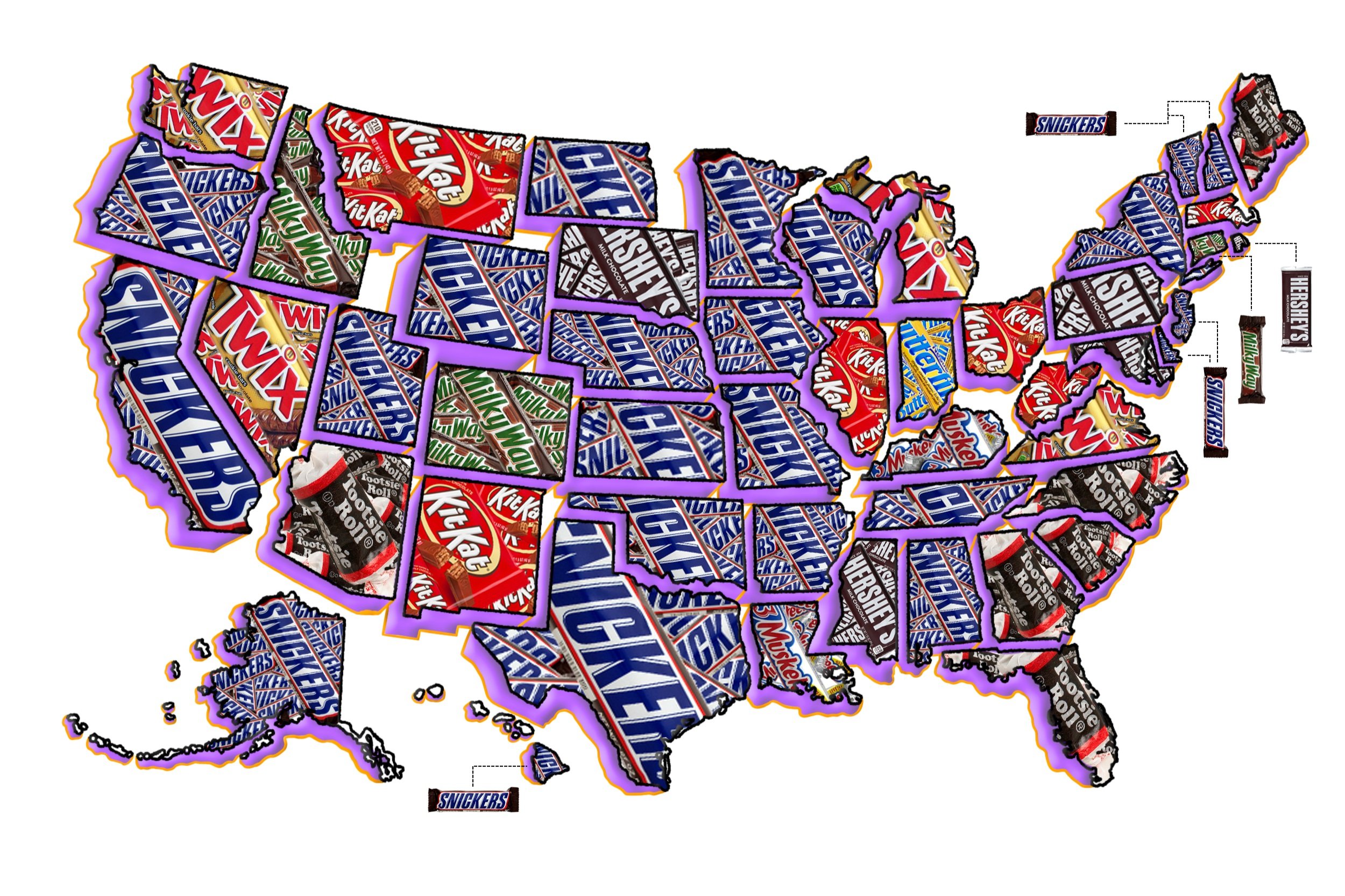 New Research Shows Halloween Candy Preference by State — Make decisions ...