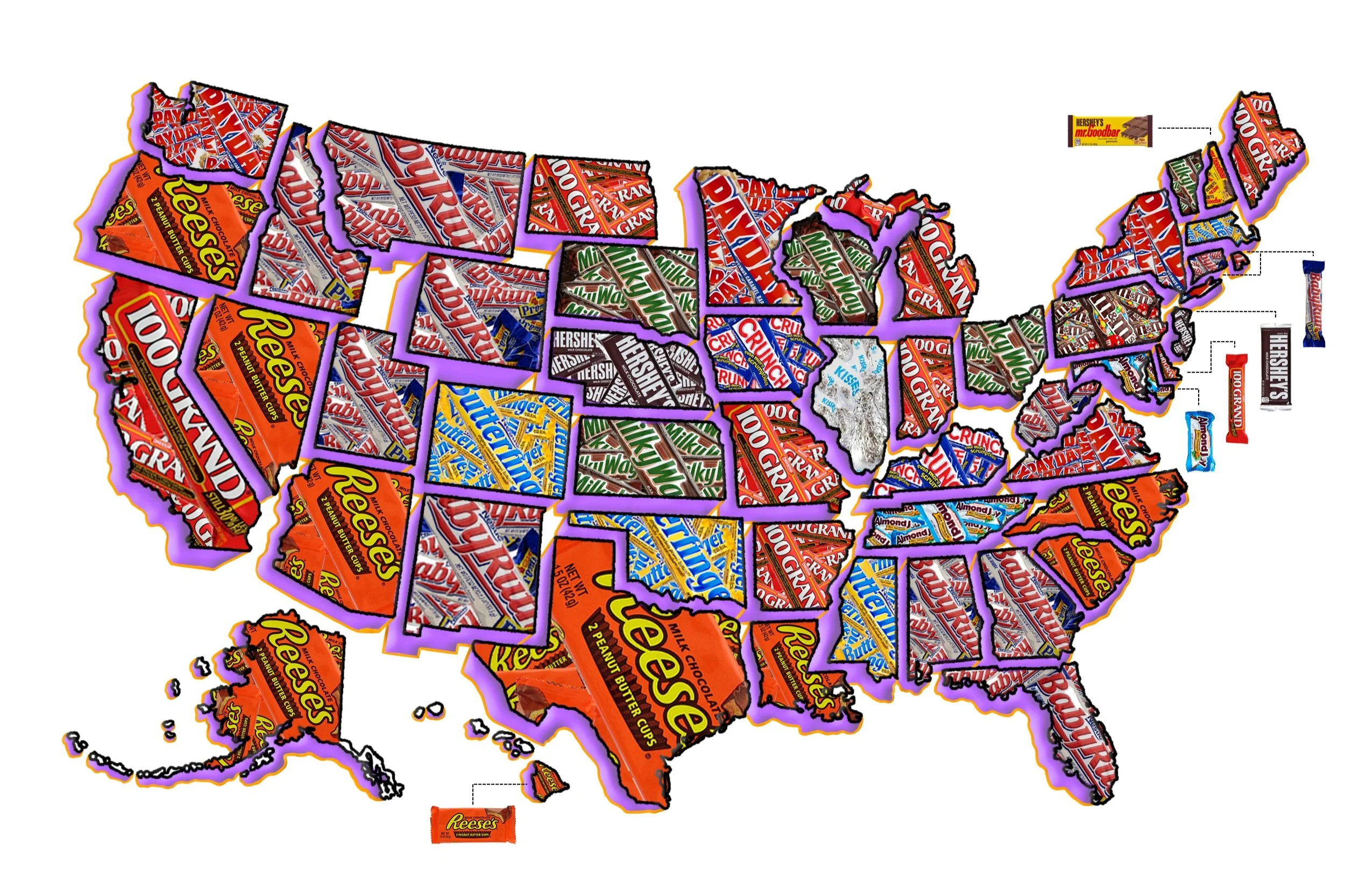 New Research Shows Halloween Candy Preference by State — Make decisions ...