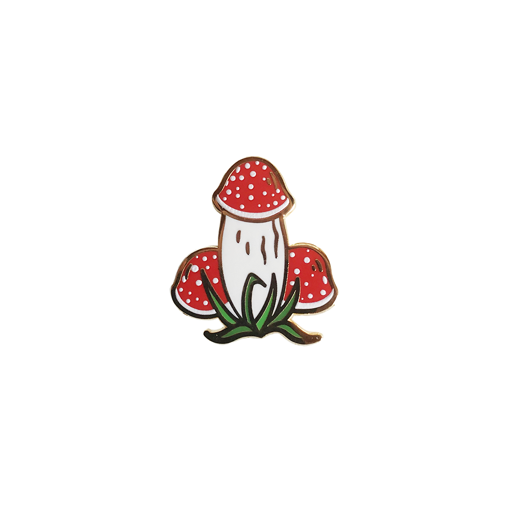 Mushroom Head Enamel Pin — Stephen Mcdermott