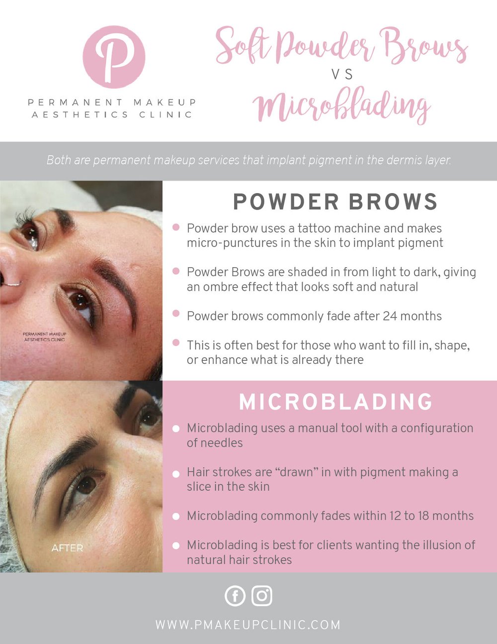 Permanent Makeup Powder Brows Vs Microblading | Saubhaya Makeup