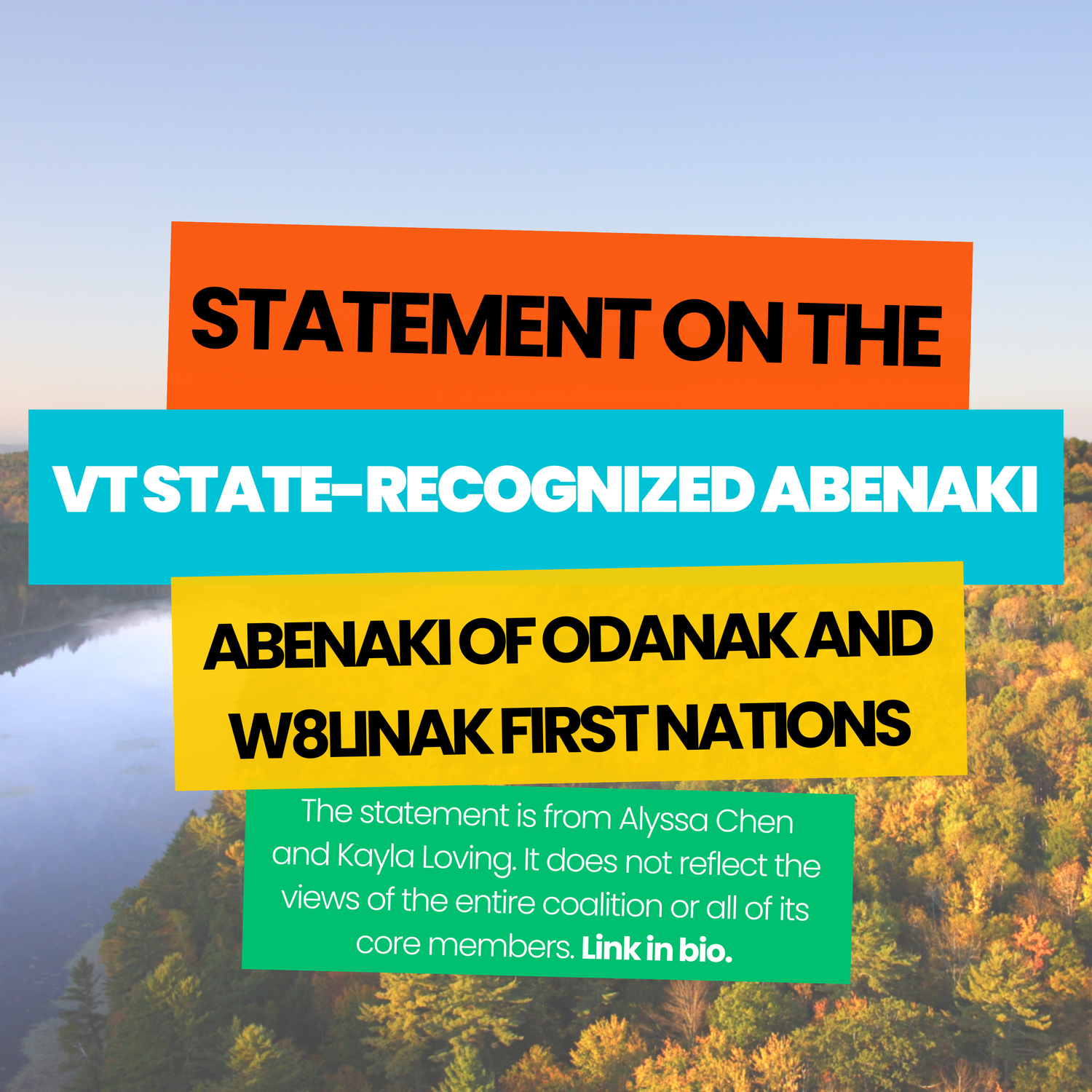 Statement on the VT State-Recognized Abenaki and Abenaki of Odanak and ...