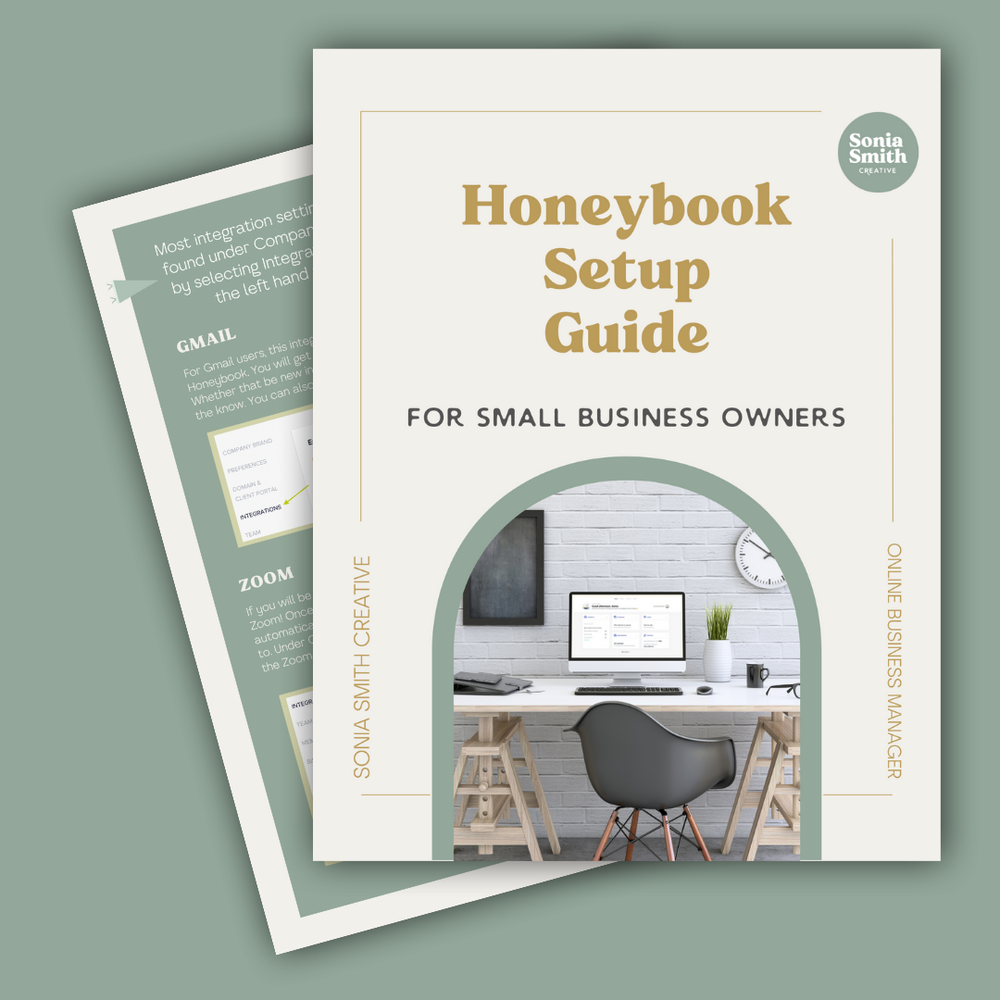 Free Honeybook Setup Guide — Sonia Smith Creative