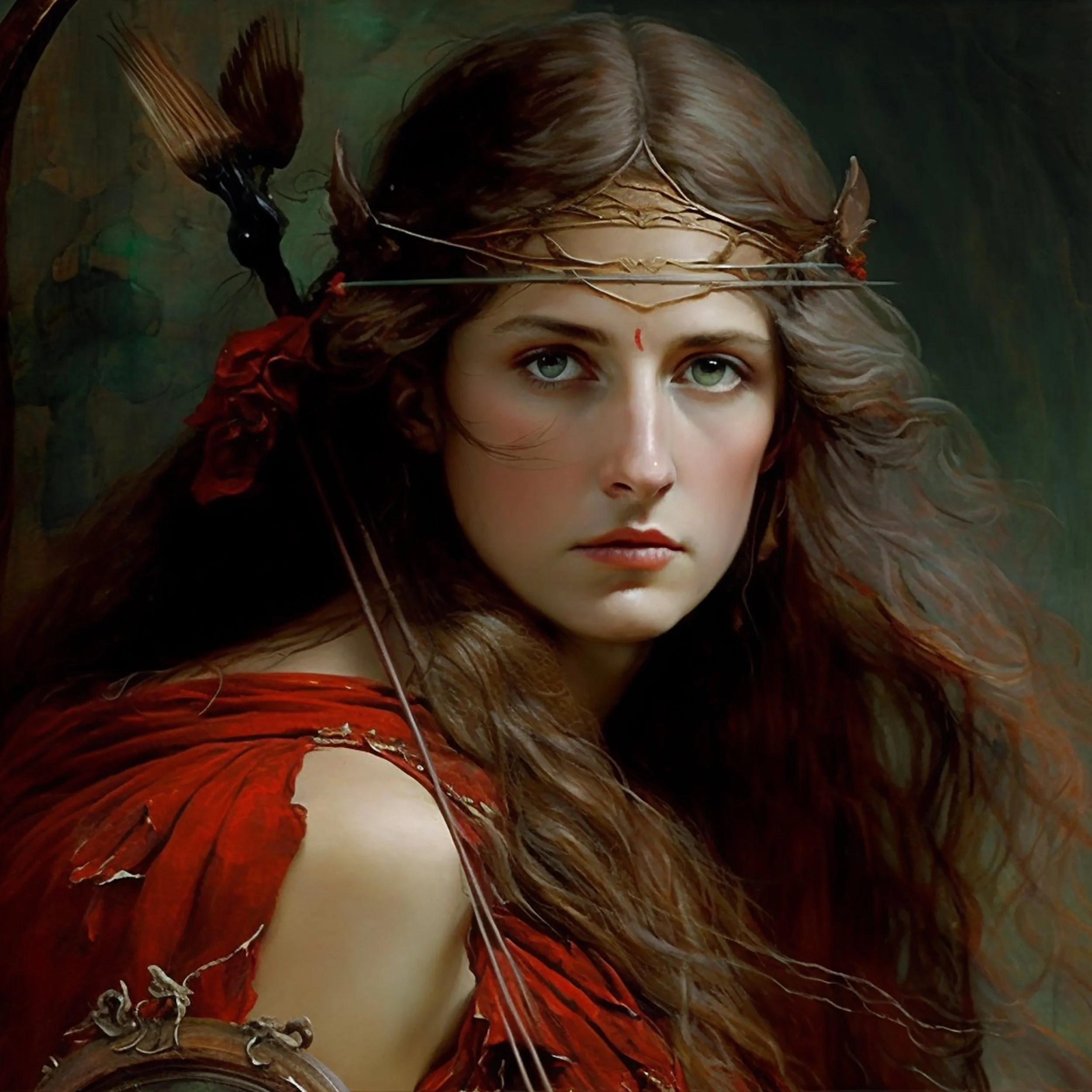 Artemis Goddess Painting