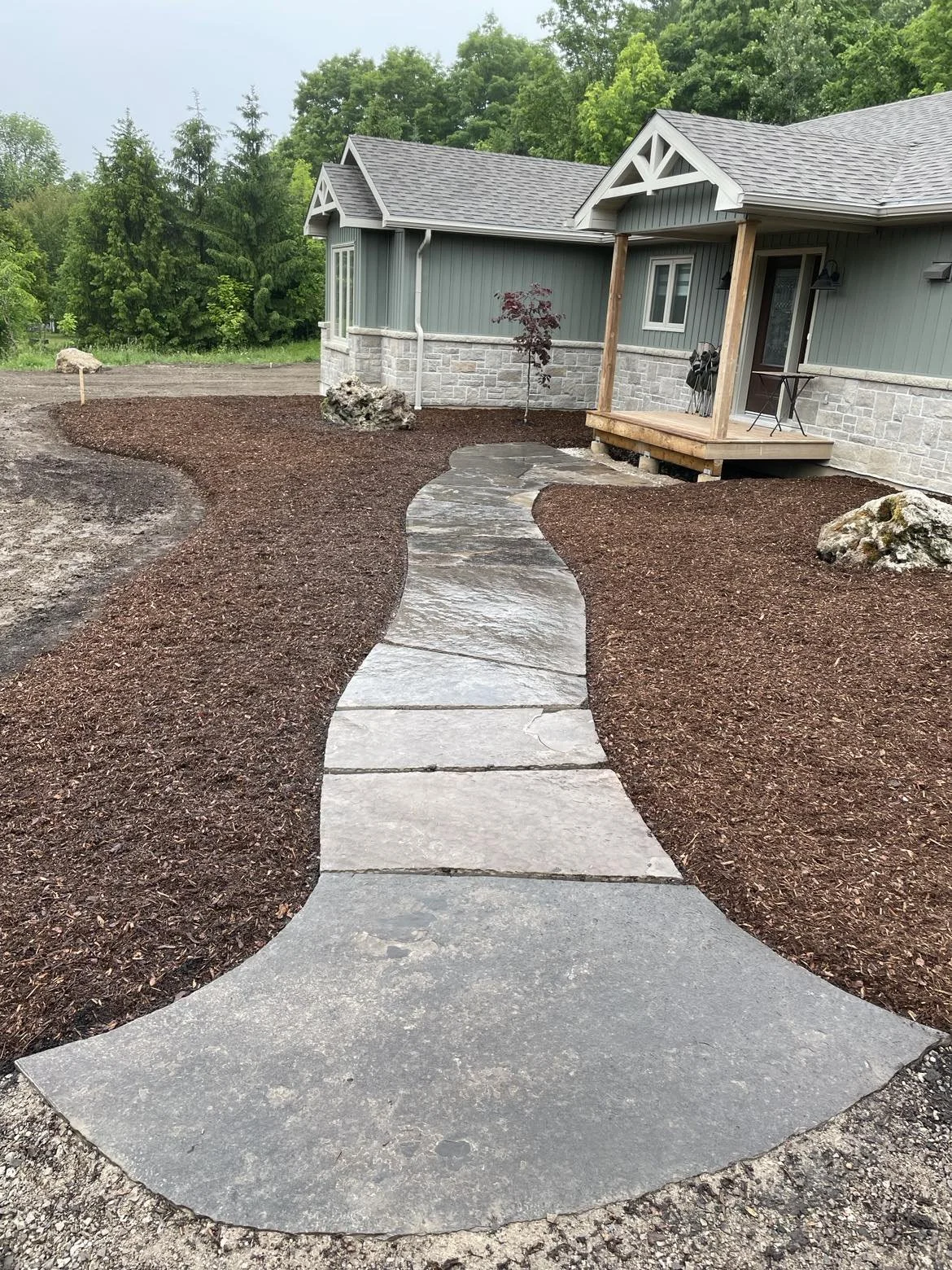 Jumbo Flagstone Pathways and More Stone Work