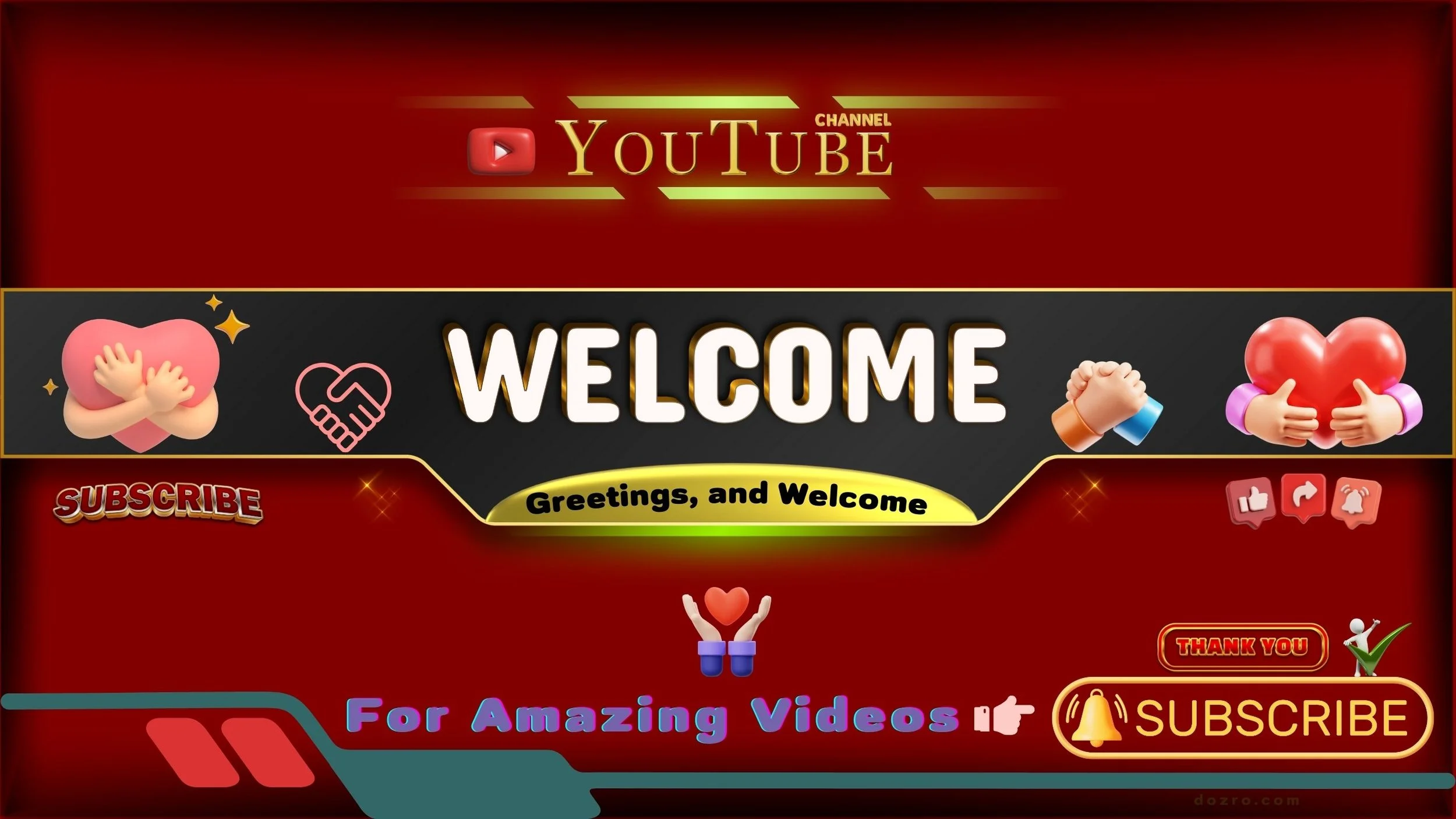 Welcome Banner for Your YouTube Channel - Free Download — DOZRO