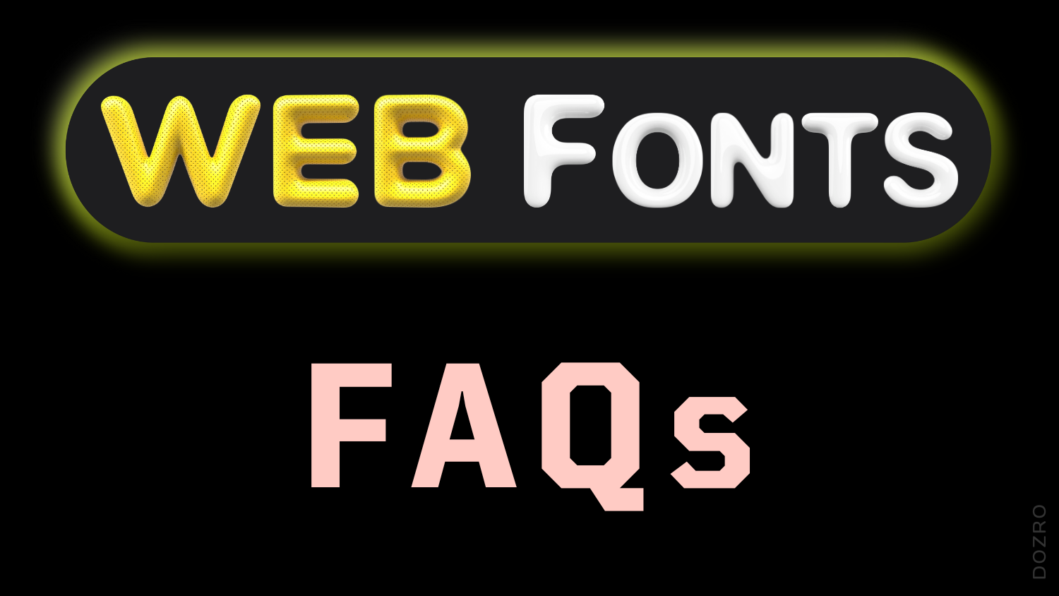 Web Fonts Facts and FAQs - You Must Know — DOZRO