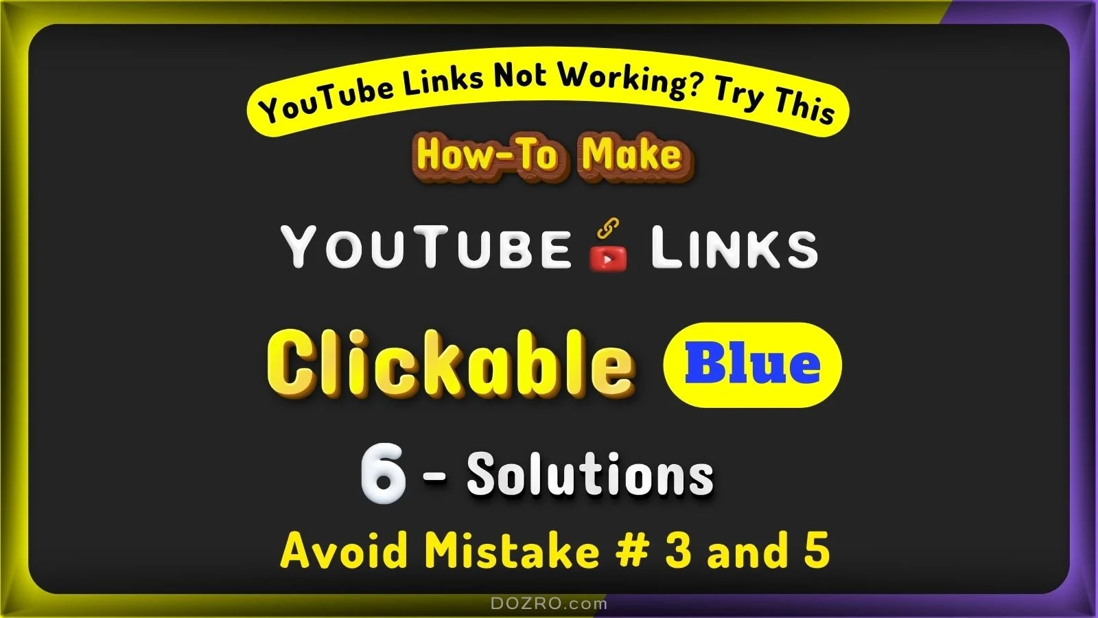 Fixed: YouTube Links Not Working? Learn How to Make YouTube Links Clickable and Blue in About ...