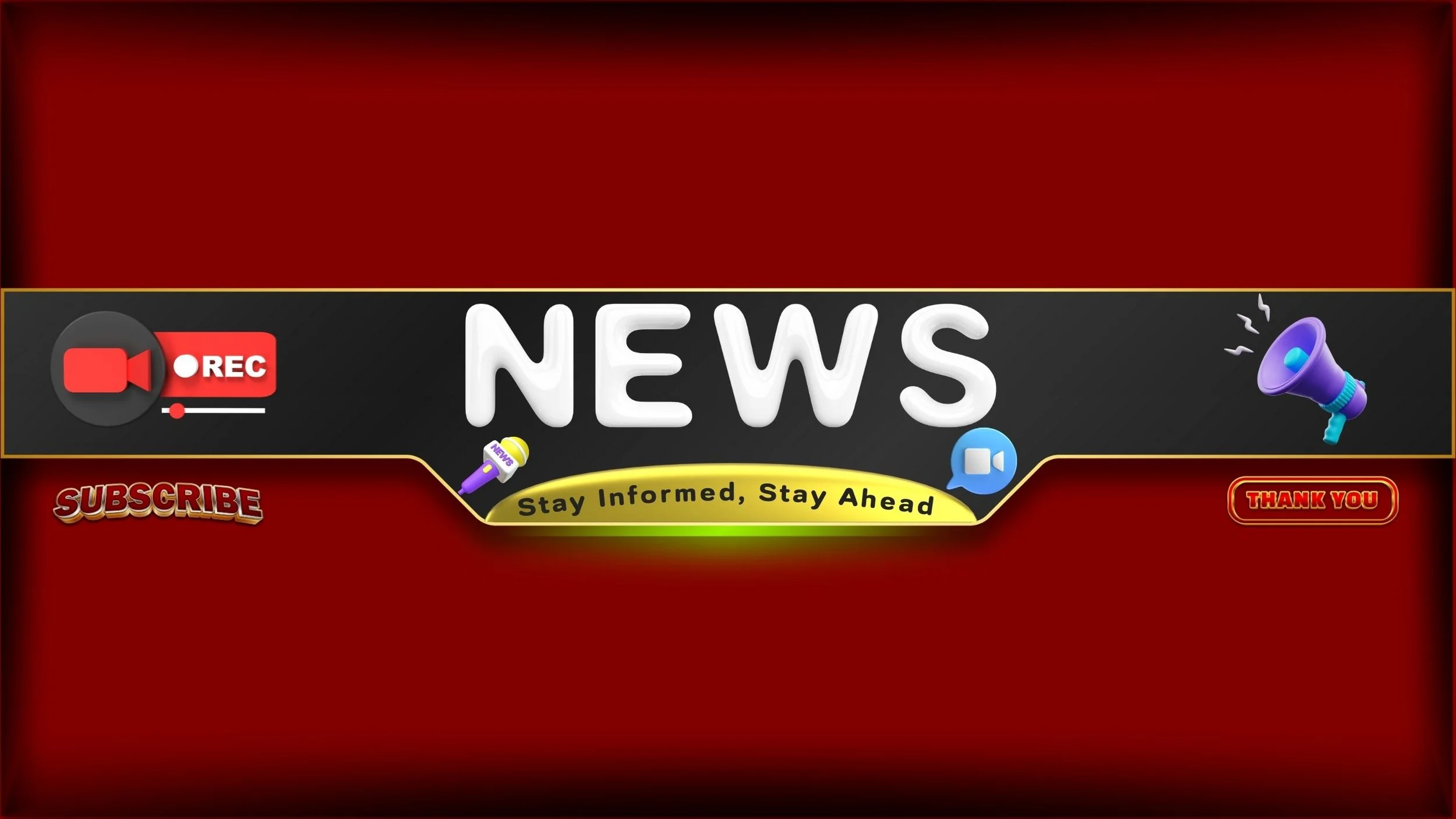 News Banner for Your YouTube Channel - Free Download — DOZRO