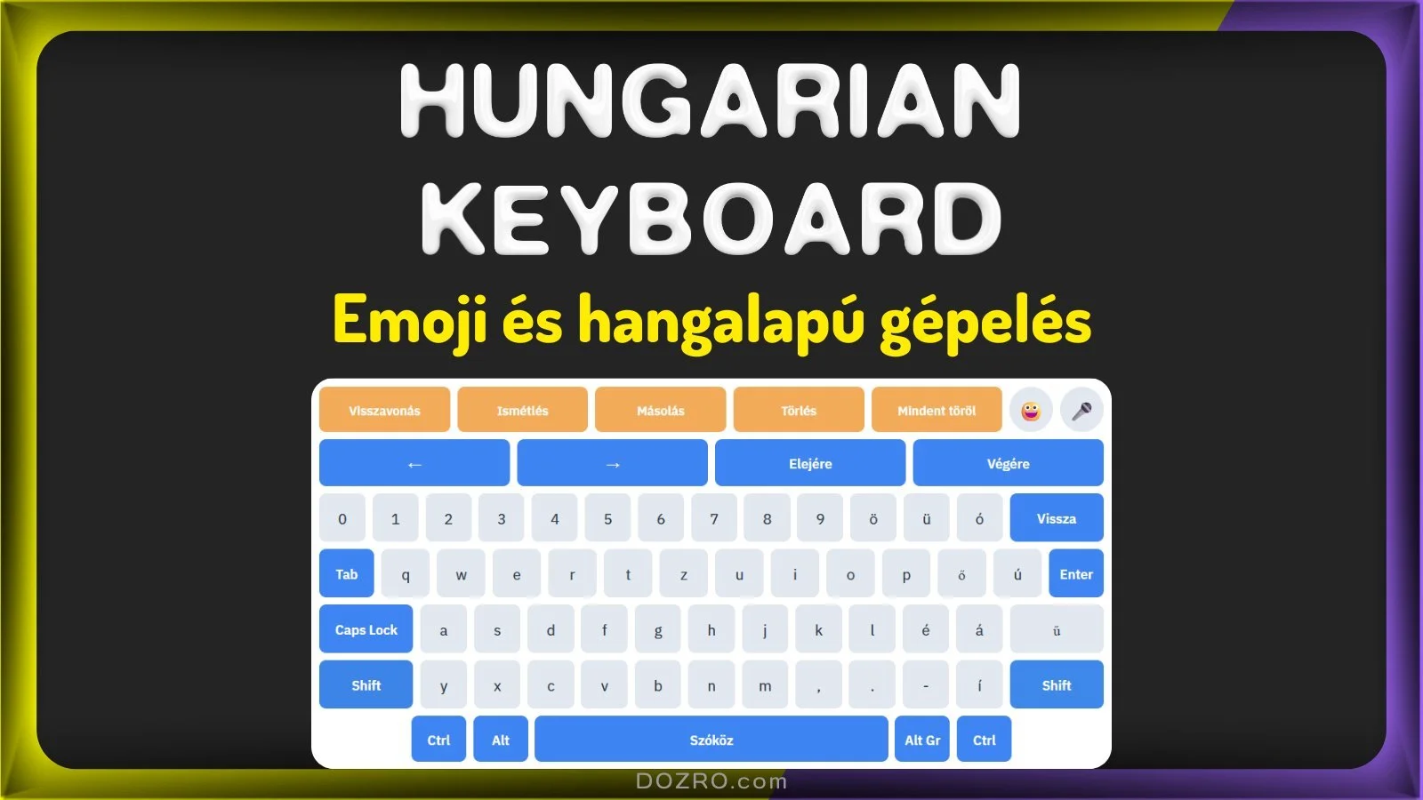 Gépelj magyarul magyar billentyűzet nélkül | Virtuális billentyűzet ...