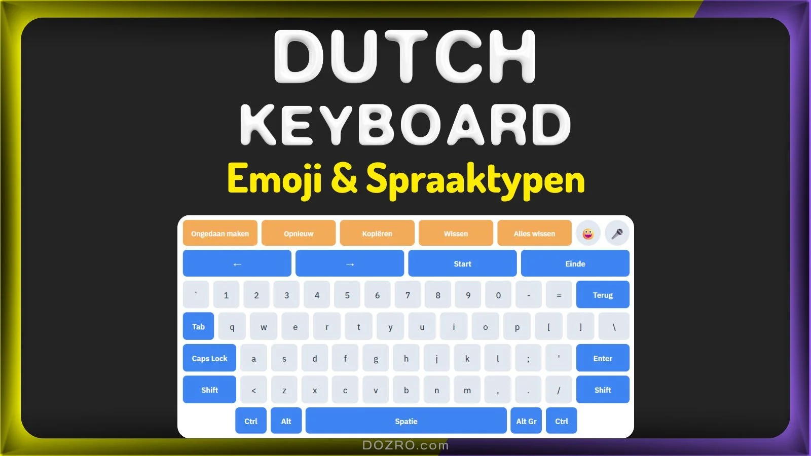 Typ Nederlands zonder Nederlands toetsenbord | Virtueel toetsenbord met ...