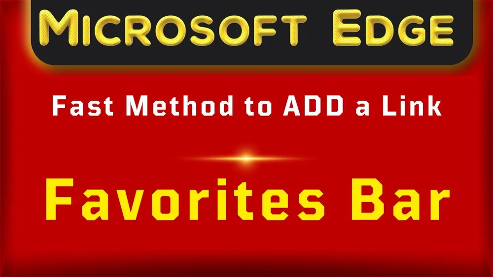 Add a Link to Favorites Bar in Microsoft Edge Fast Method — DOZRO