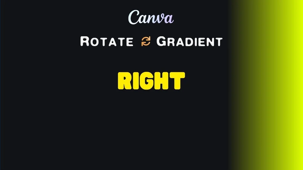 How to Rotate Canva Gradient to Change Shape Direction of Color from Top Bottom Left Right and ...