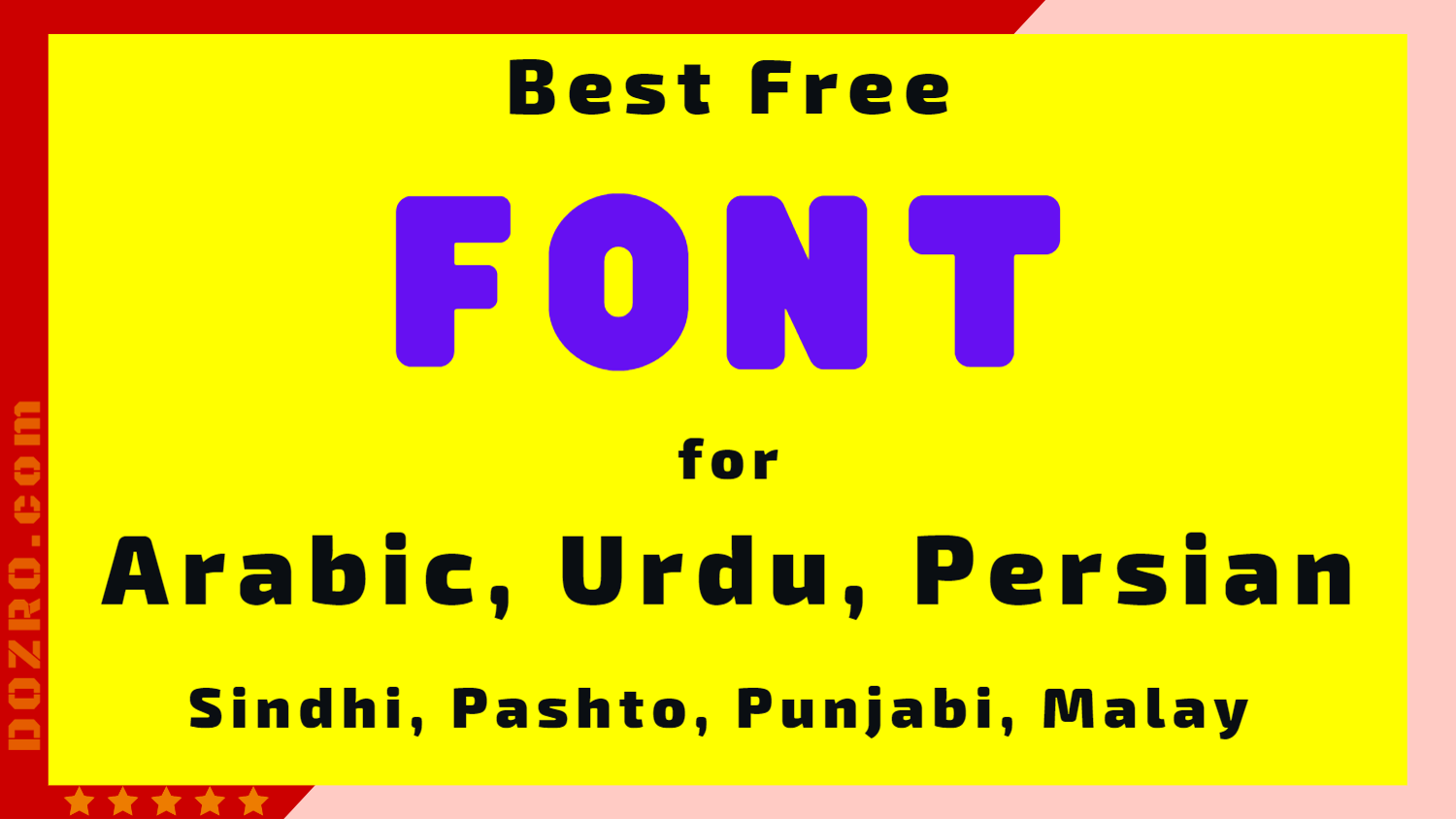 Best FONT for writing RTL languages – Arabic, Urdu, Persian, Sindhi ...