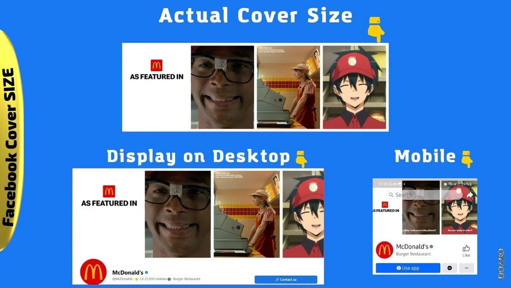 Responsive Size for Facebook Cover Photo for Mobile and Desktop — DOZRO
