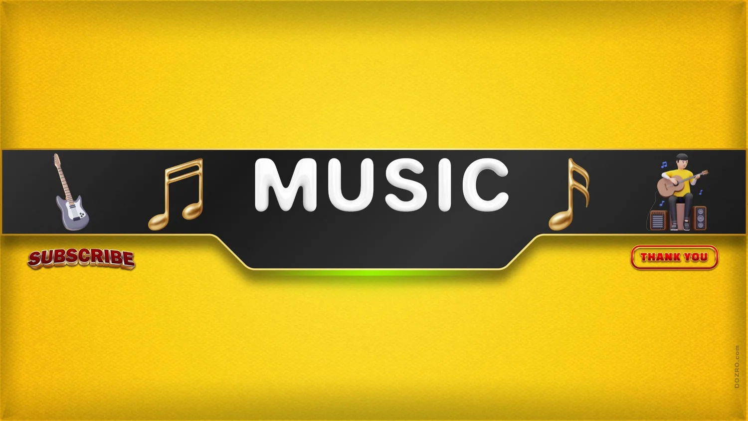 Music Banner for Musician YouTube Channel - Free Download — DOZRO