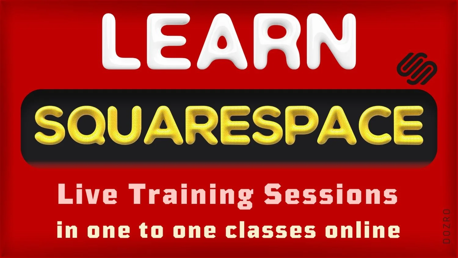 Squarespace website Free live training sessions in one to one private classes online for ...