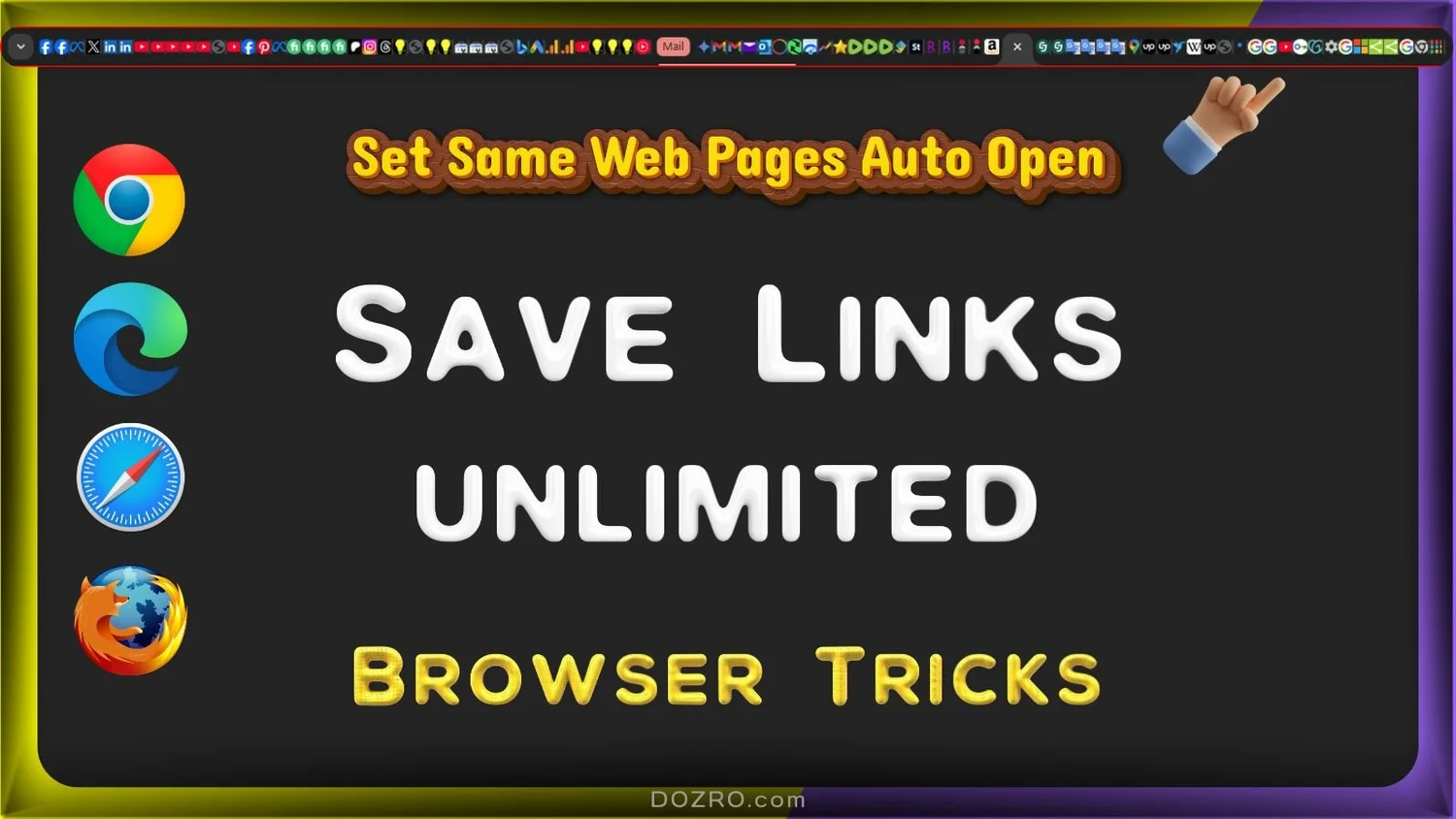 How I Keep/Save website LINKS in Computer Browser to Automatically Reopen on Startup: Forget URL ...