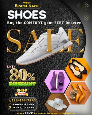 Shoes Advertisement Design Example for Posters and Flyers — DOZRO