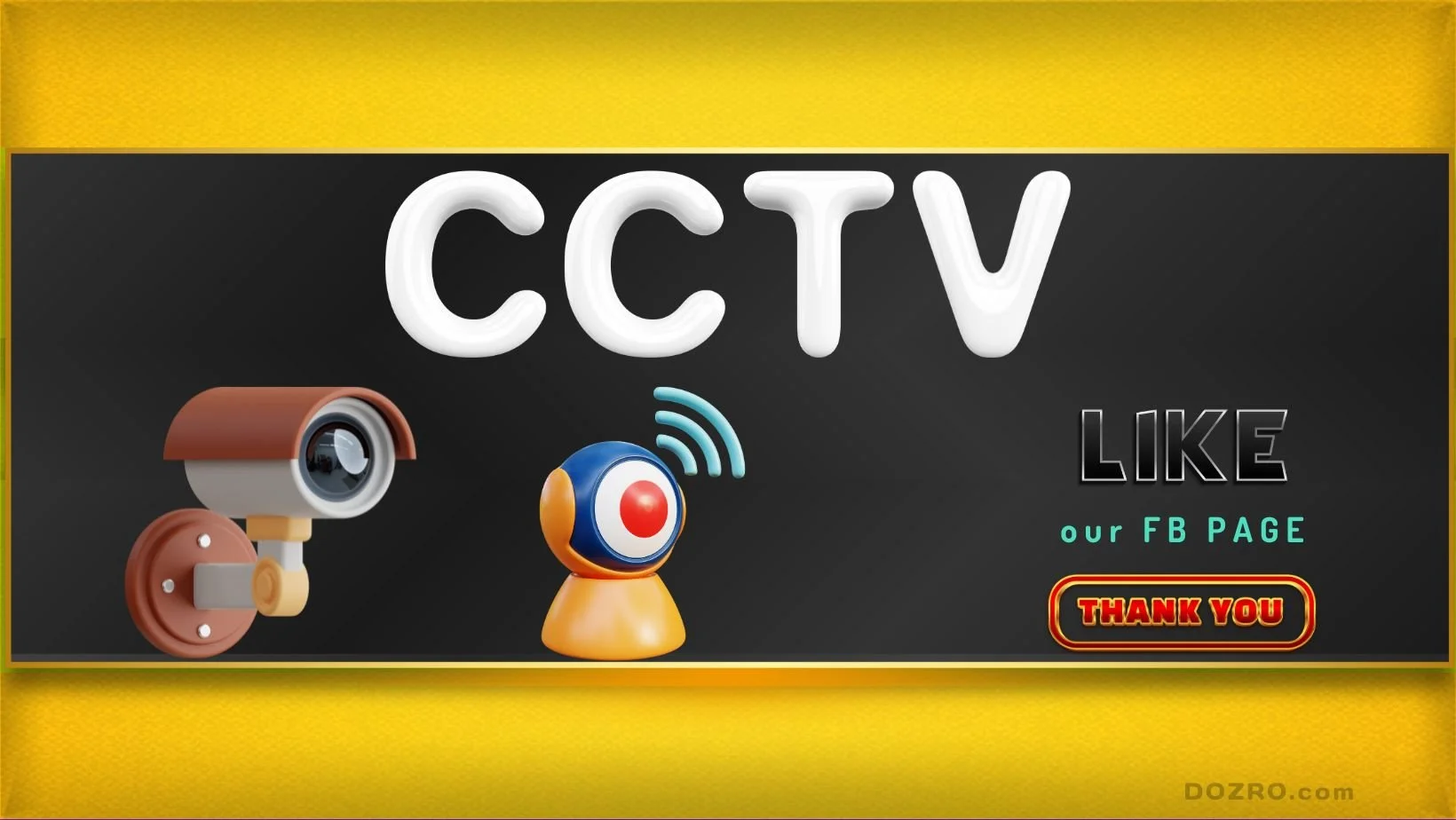 Facebook page cover photo for CCTV Camera System free — DOZRO