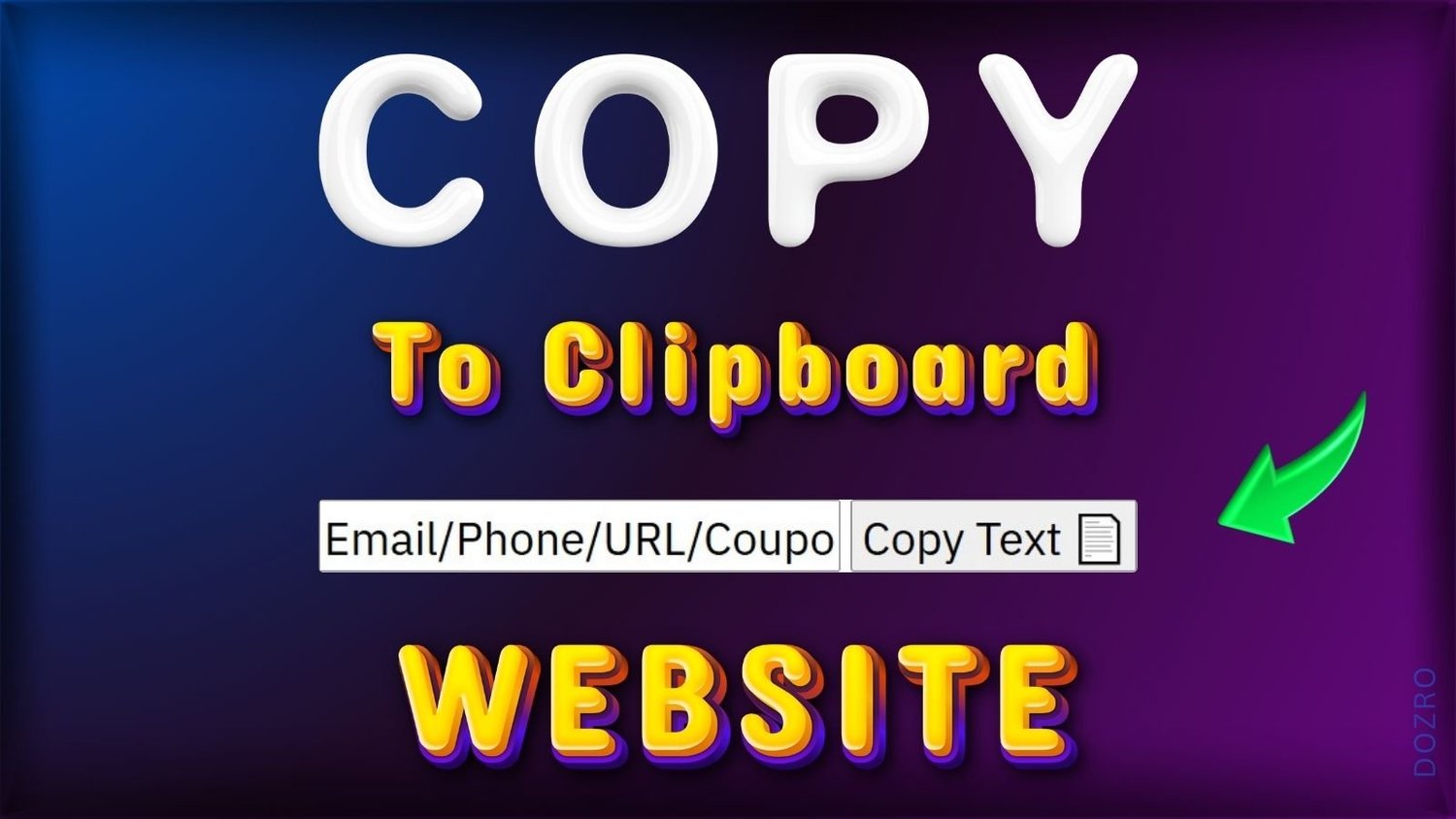 How to Create a Copy to Clipboard button FREE in HTML to Allow Visitors Click to Copy Text [URL ...
