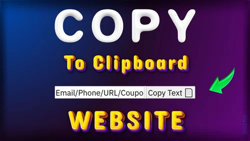 How to Create a Copy to Clipboard button FREE in HTML to Allow Visitors ...