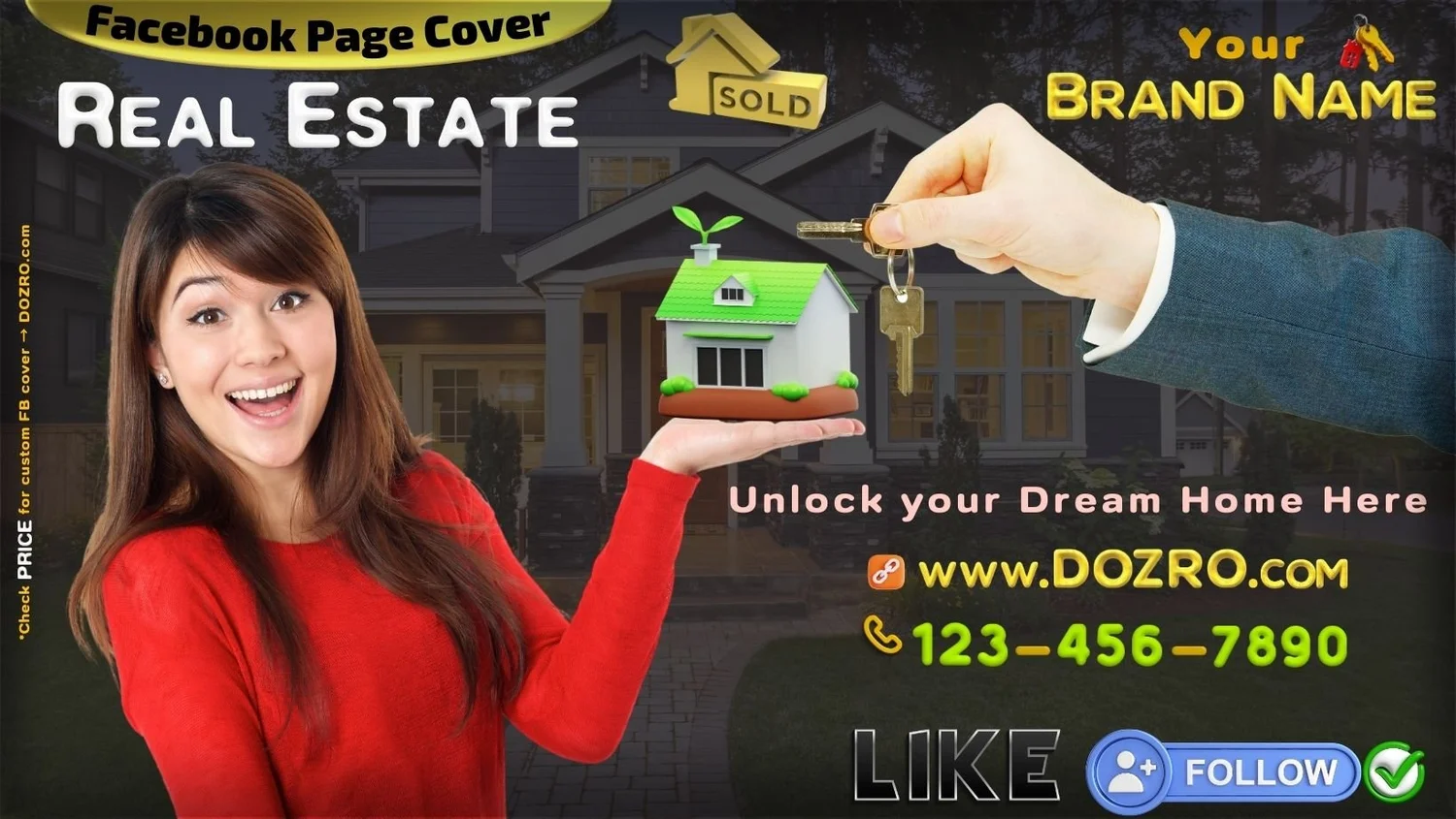 Property and Real Estate Facebook Cover Page Design — DOZRO