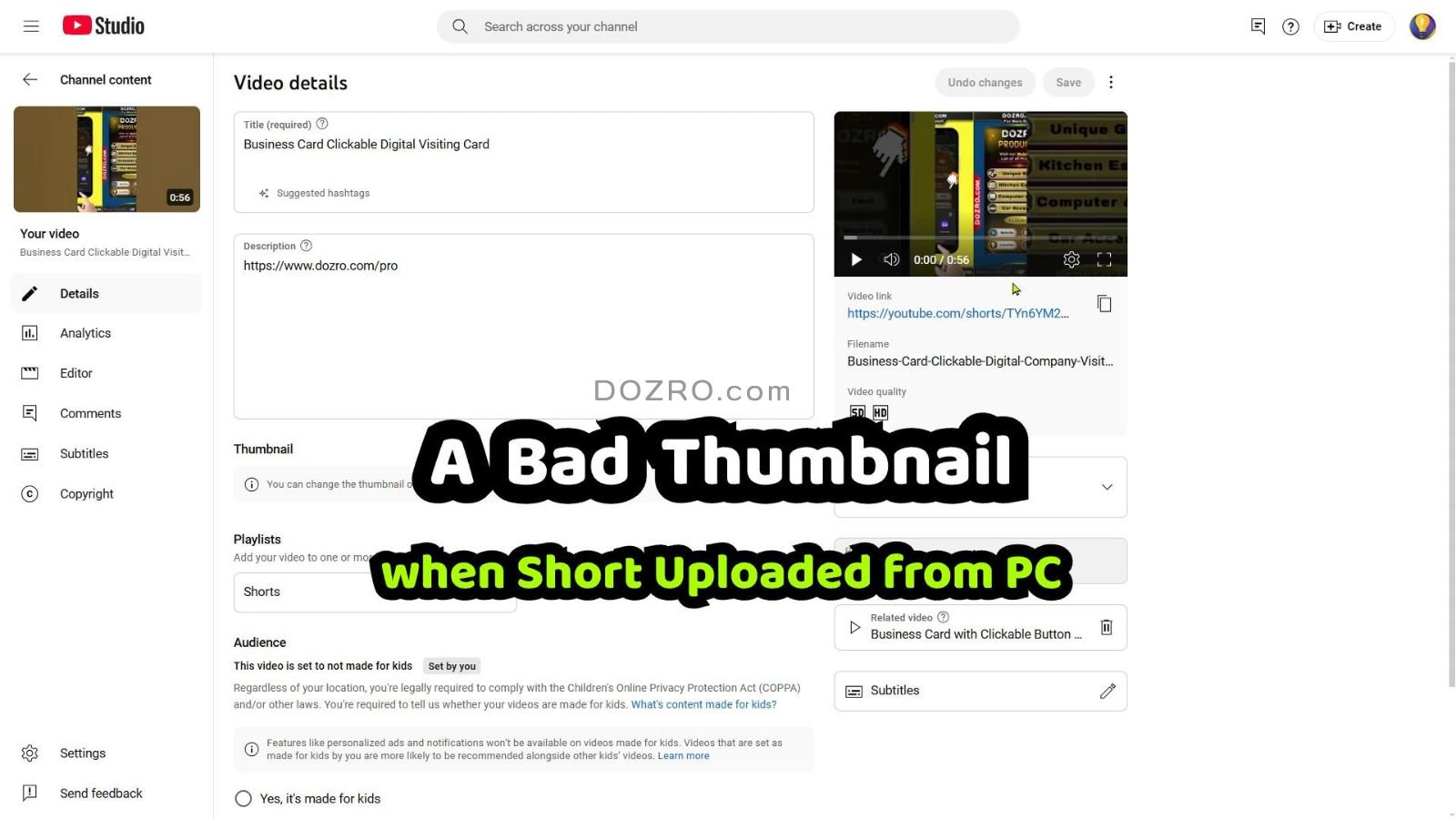YouTube Shorts Thumbnail How to Upload Any Custom Image of Choice to ...