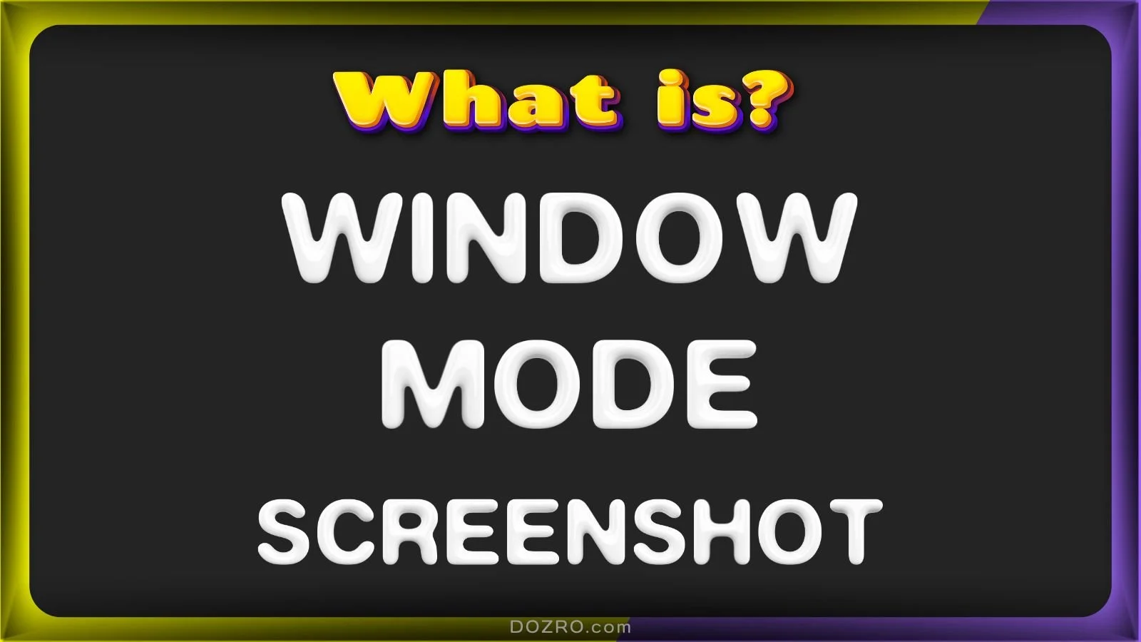 Screenshot Strategies: Understanding Window Mode vs. Full Screen Snip ...
