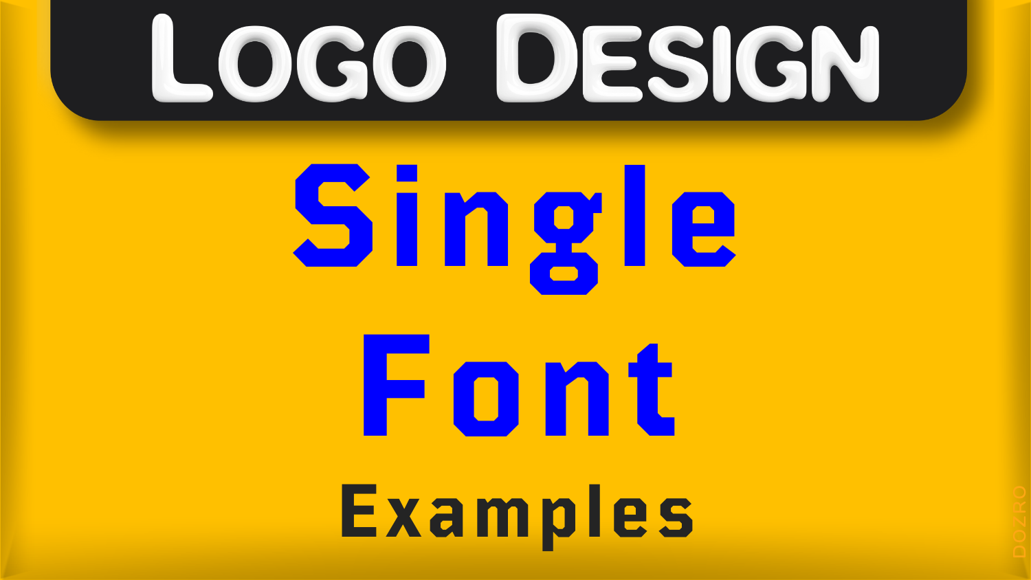 Examples of Unique Logo Design using a Single Font — DOZRO