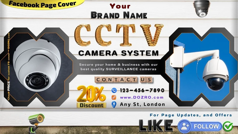 CCTV Camera Cover Photo for Your Facebook Page - Free Download — DOZRO