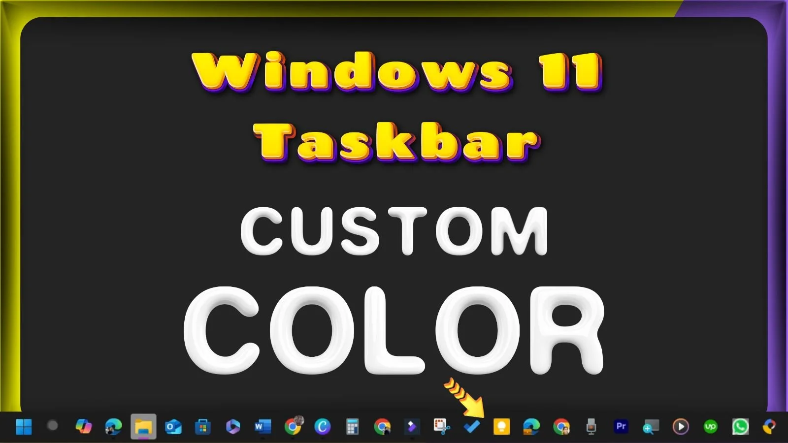 Method to Apply any Custom Color to Taskbar on Windows 11 PC while ...