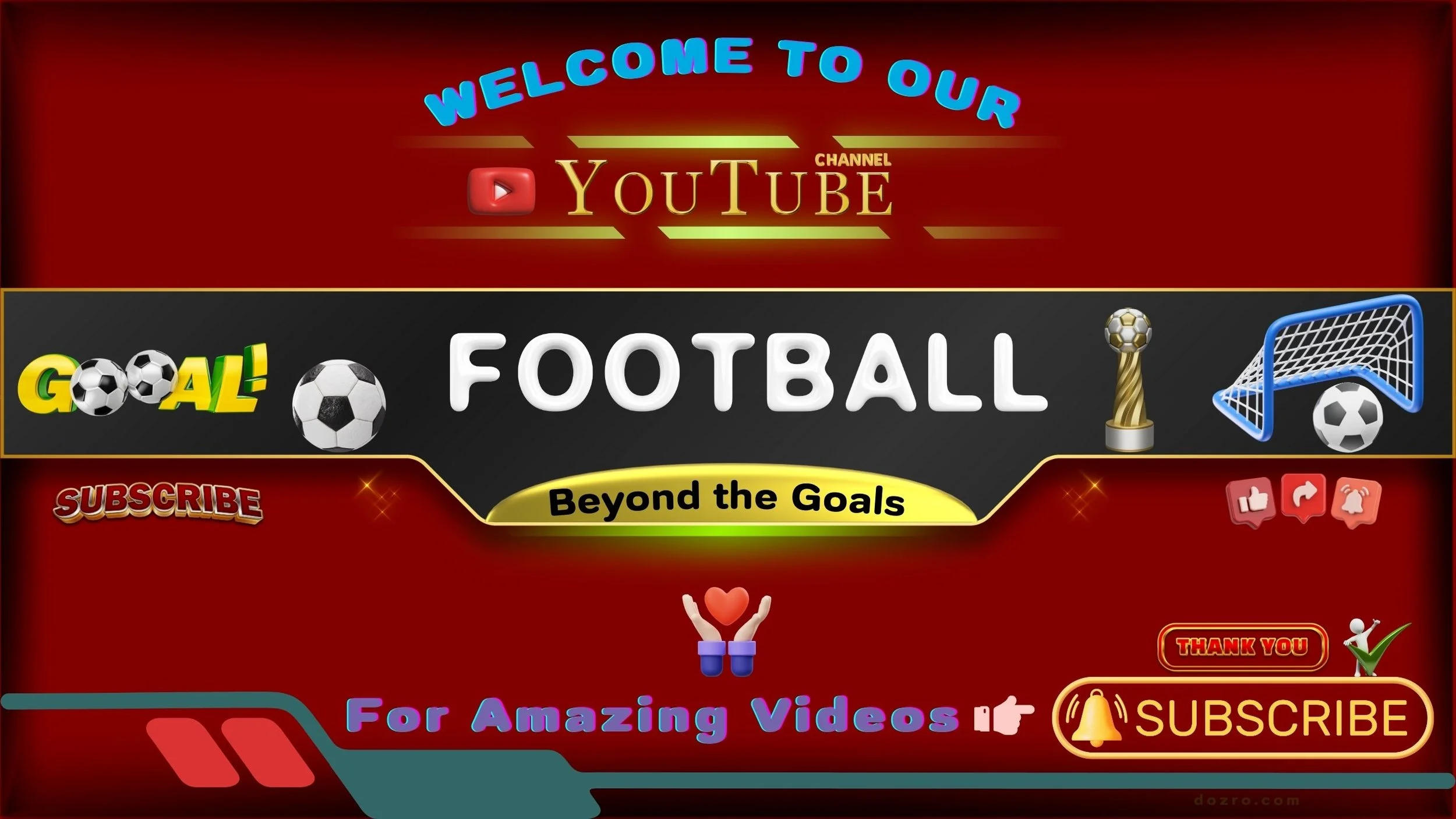 Football Banner for Your YouTube Channel - Free Download — DOZRO