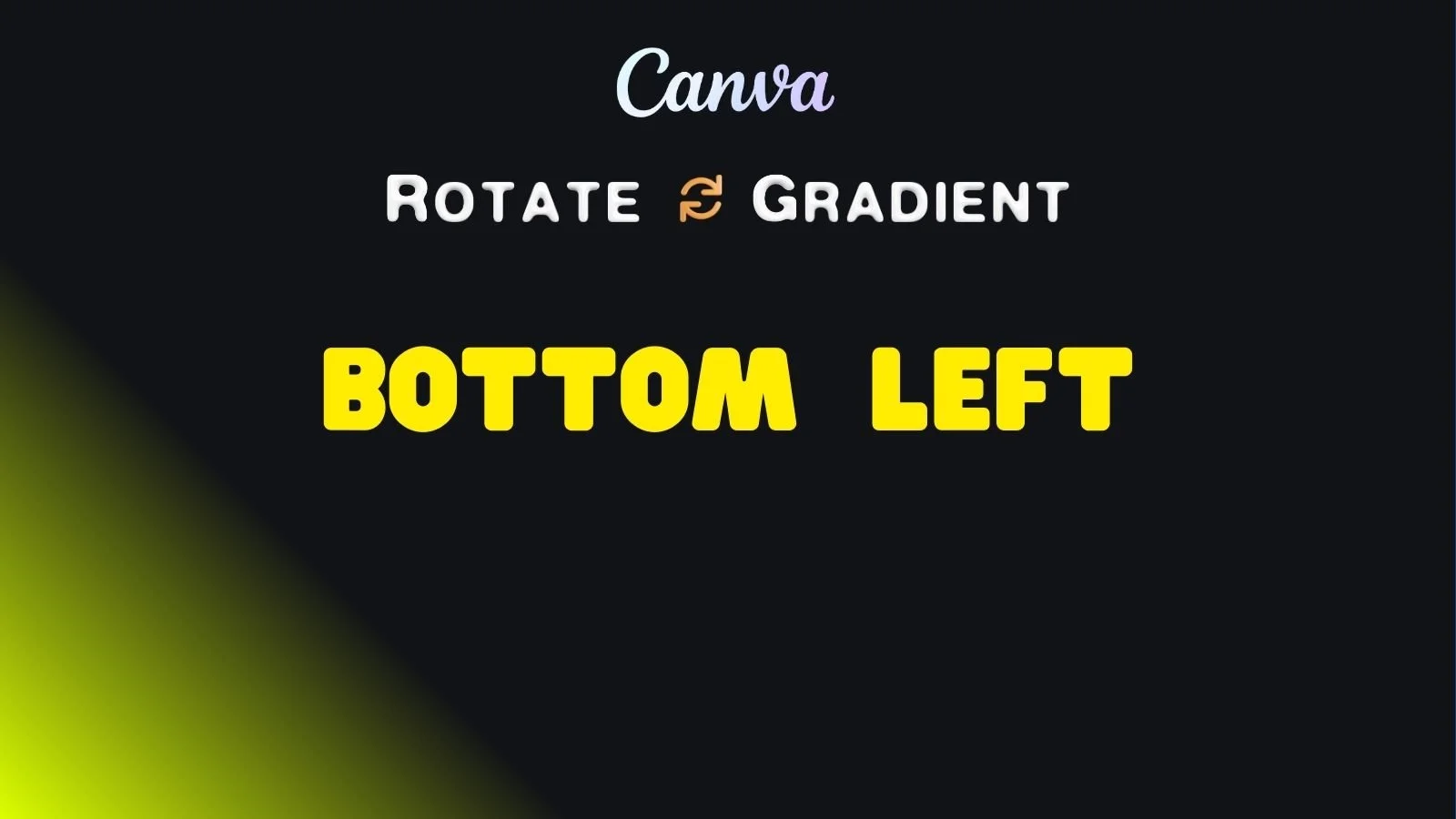 How to Rotate Canva Gradient to Change Shape Direction of Color from Top Bottom Left Right and ...