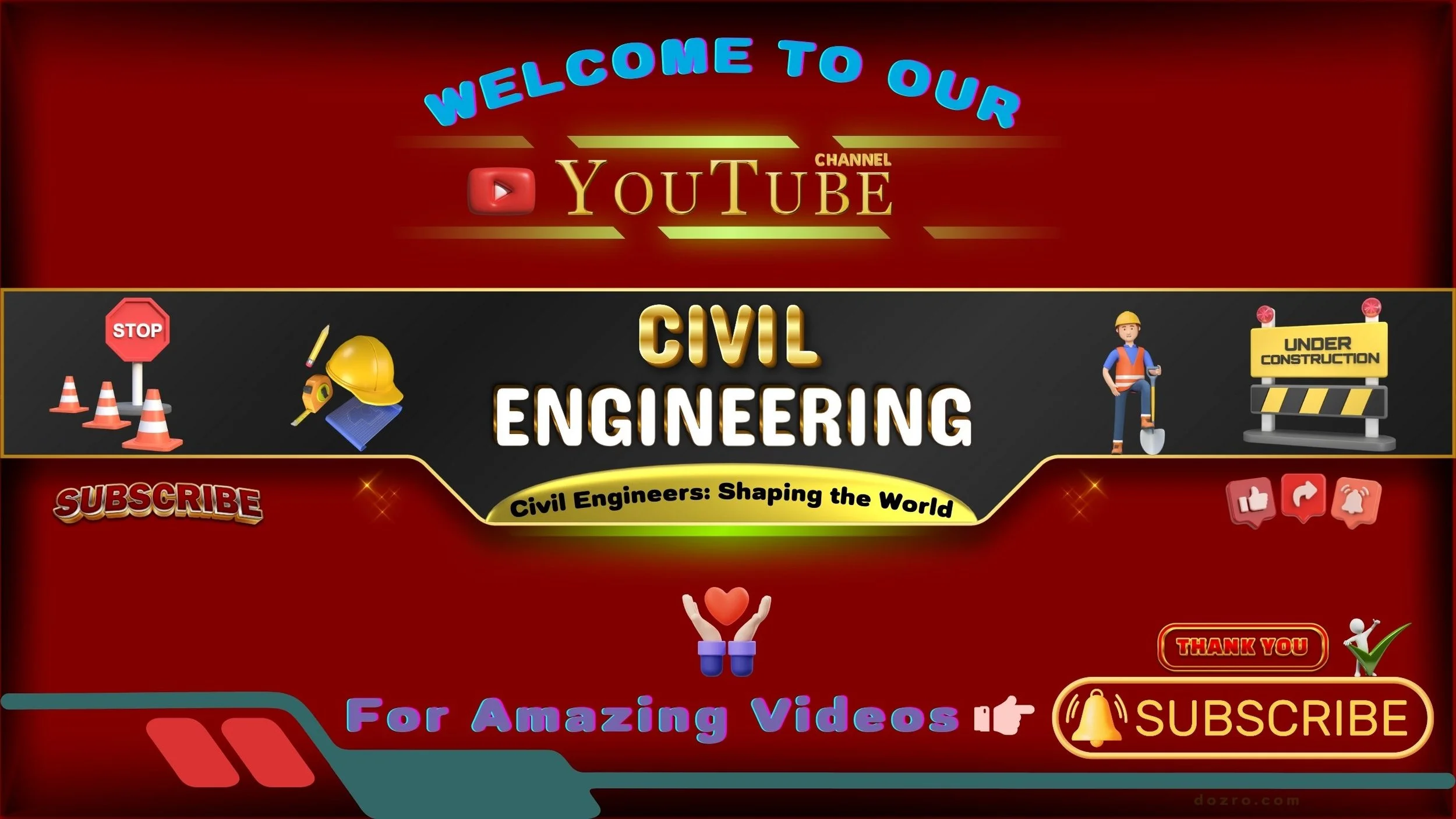 Civil Engineering Banner for Your YouTube Channel - Free Download — DOZRO