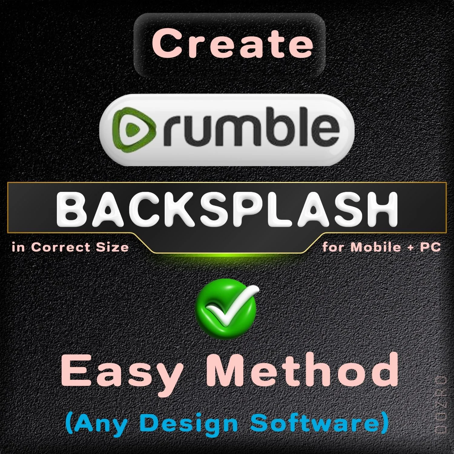 Method to Design a Unique Backsplash Banner for Your Rumble Channel in ...