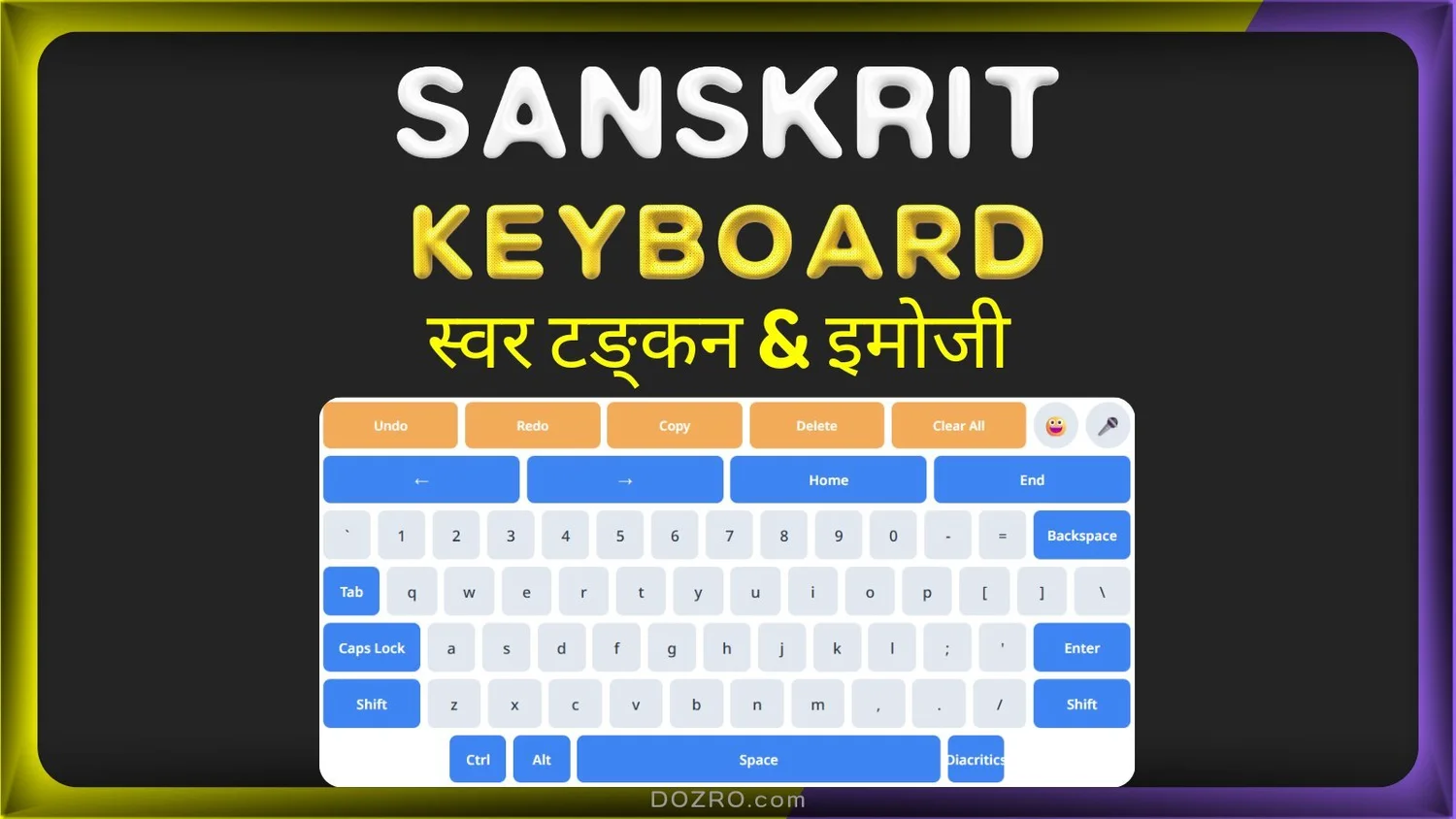 Sanskrit Romanization Keyboard Online with Voice Typing | स्वर टंकन ...