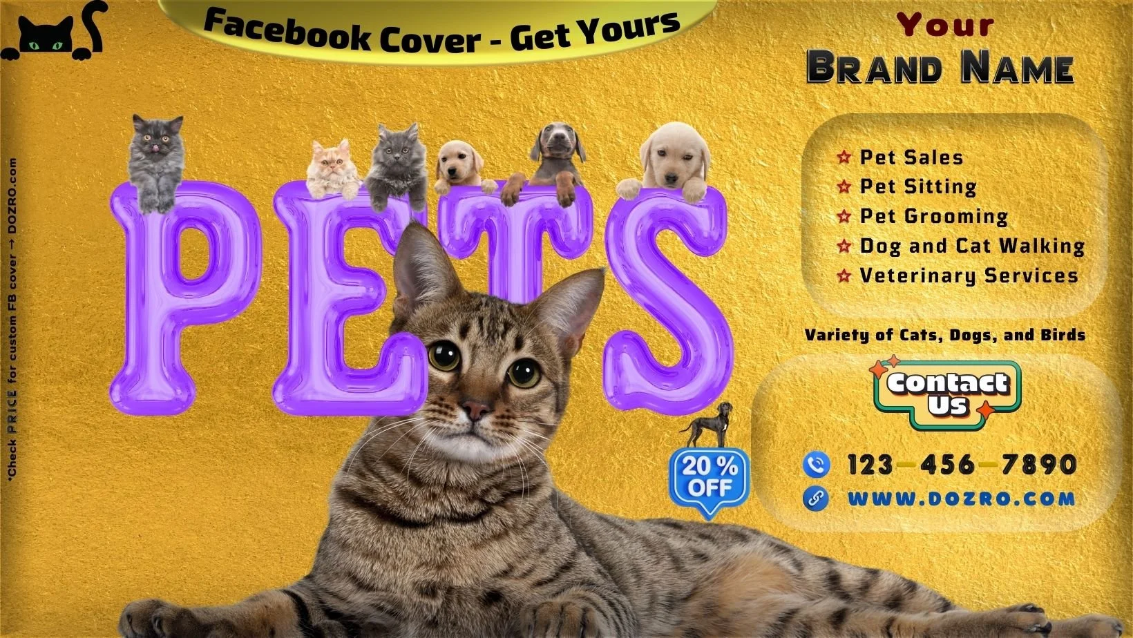 Pets Cover Photo for Your Facebook Page - Free Download — DOZRO