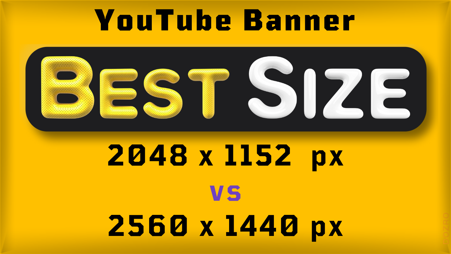 YouTube banner size: Comparison between 2048 x 1152 px and 2560 x 1440 ...