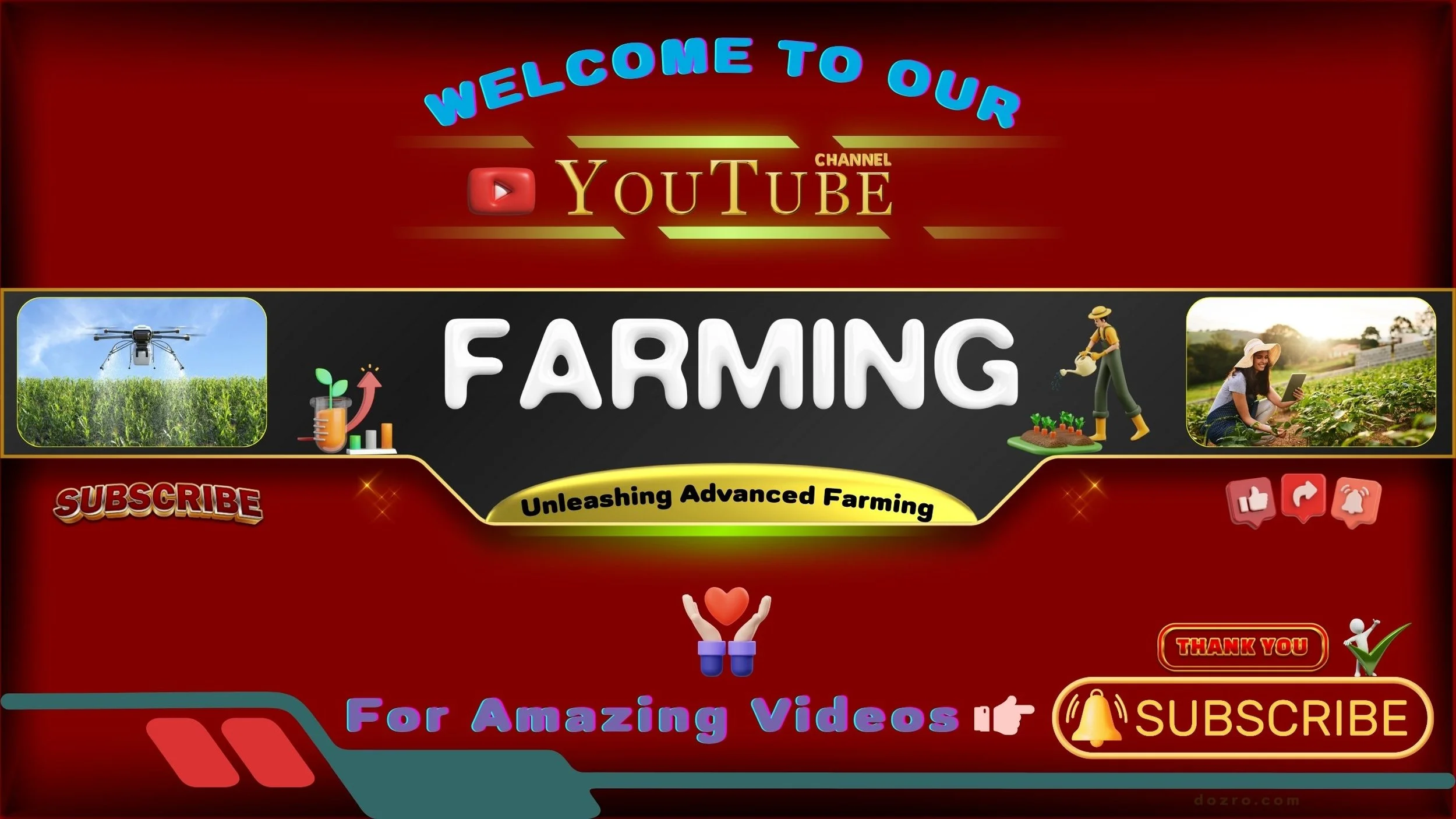 Farming Banner for Your YouTube Channel - Free Download — DOZRO