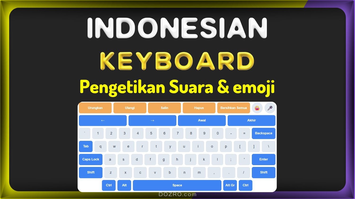 Keyboard Virtual Bahasa Indonesia dengan Pengetikan Suara dan Ikon ...