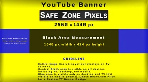 YouTube Banner: Precise Pixel Measurements for Safe Zone Sizes on ...