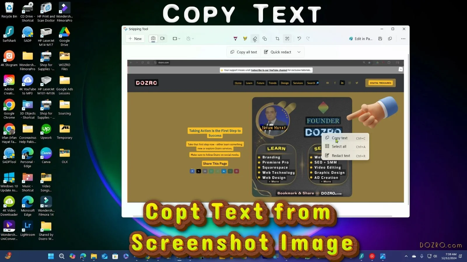 How to Extract and Copy TEXT from Images and PDF Docs, using Built-in ...